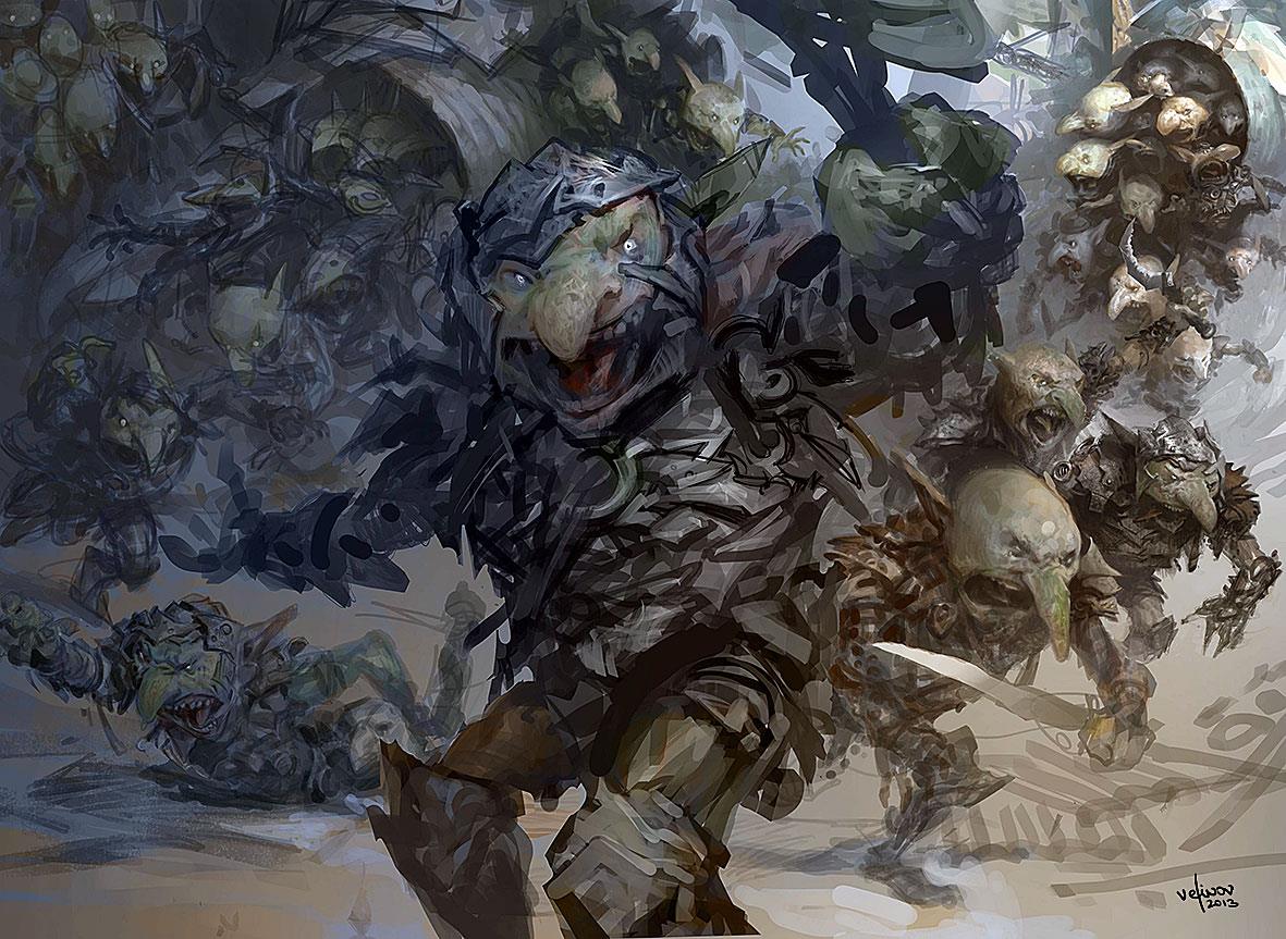 MtG Art: Goblin Rabblemaster from M15 - Core Set Set by Svetlin Velinov - Art of Magic: the ...