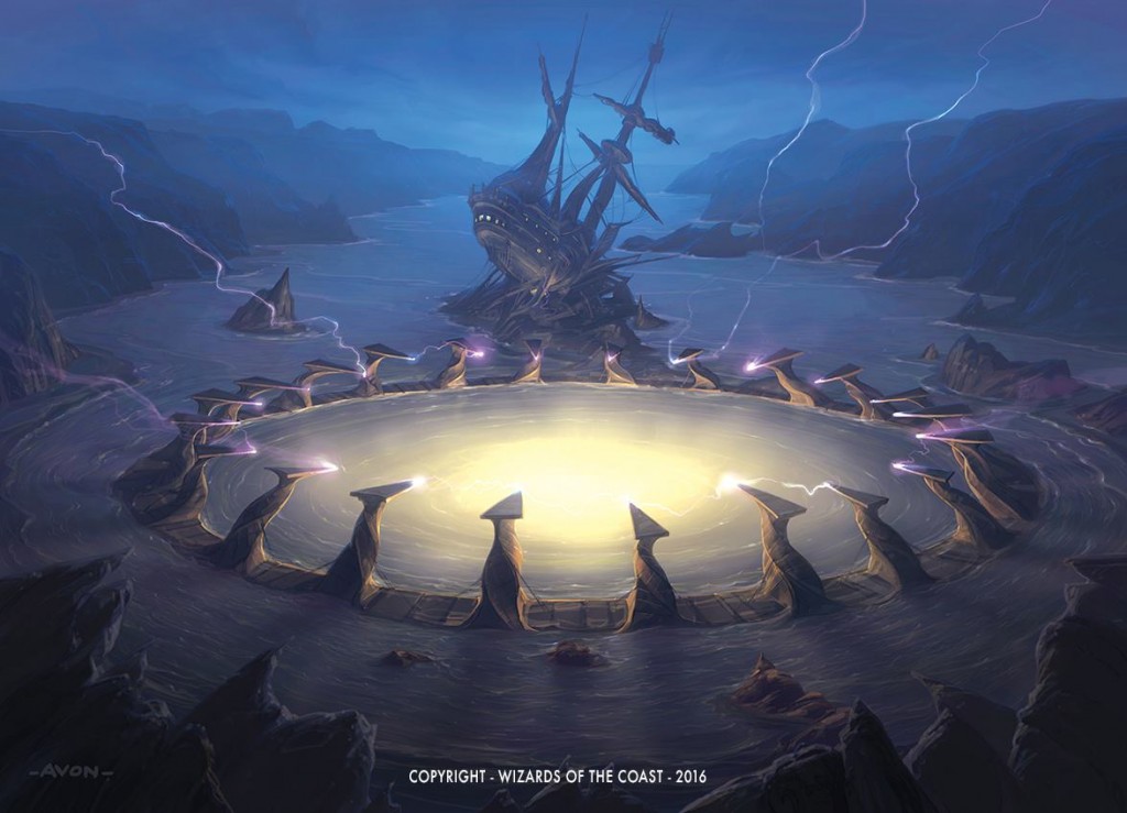Drownyard Temple MtG Art from Shadows over Innistrad Set by John Avon - Art of Magic: the Gathering
