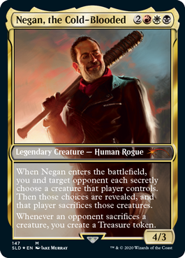 Negan, the Cold-Blooded MtG Art from Secret Lair Set by Jake Murray - Art of Magic: the Gathering