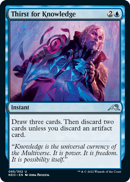 Thirst for Knowledge MtG Art from Kamigawa: Neon Dynasty Set by Anna Pavleeva - Art of Magic ...