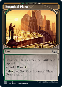 Botanical Plaza (Variant) MtG Art from Streets of New Capenna Set by Olga Tereshchenko - Art of ...