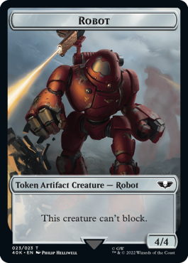 Robot Token MtG Art from Warhammer 40000 Set by Philip Helliwell - Art ...