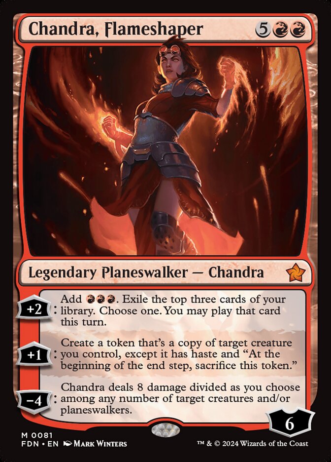 Chandra, Flameshaper MtG Art from Foundations Set by Mark Winters - Art of Magic: the Gathering