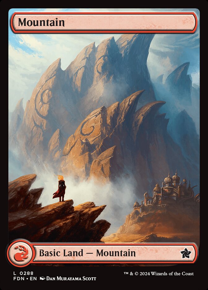 Mountain MtG Art from Foundations Set by Dan Murayama Scott - Art of Magic: the Gathering