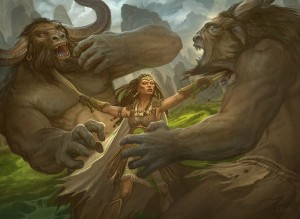 Anthousa, Setessan Hero MtG Art from Theros Set by Howard Lyon - Art of ...