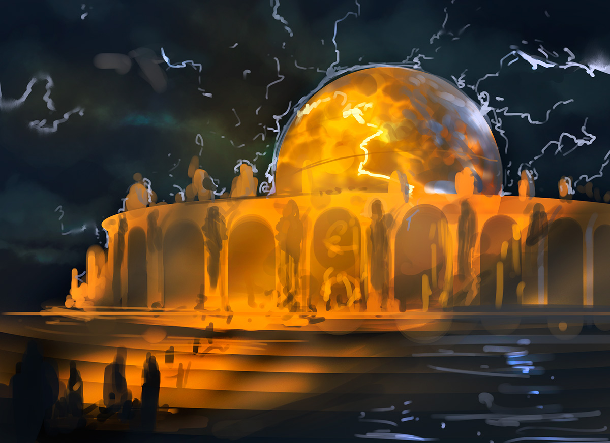 MtG Art: Temple of Epiphany from Journey into Nyx Set by Noah Bradley ...