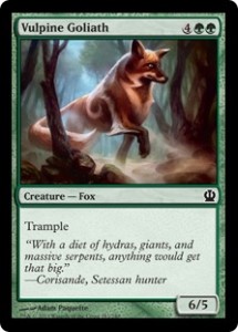Vulpine Goliath MtG Art from Theros Set by Adam Paquette - Art of Magic: the Gathering
