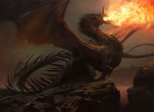 Flameblast Dragon MtG Art from Magic 2014 Set by Jaime Jones - Art of ...