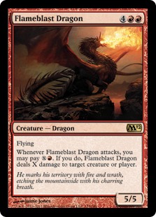 Flameblast Dragon MtG Art from Magic 2014 Set by Jaime Jones - Art of ...