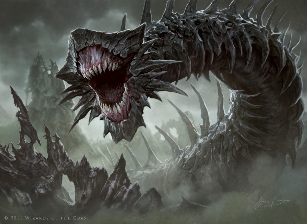 Massacre Wurm MtG Art from Mirrodin Besieged Set by Jason Chan - Art of ...