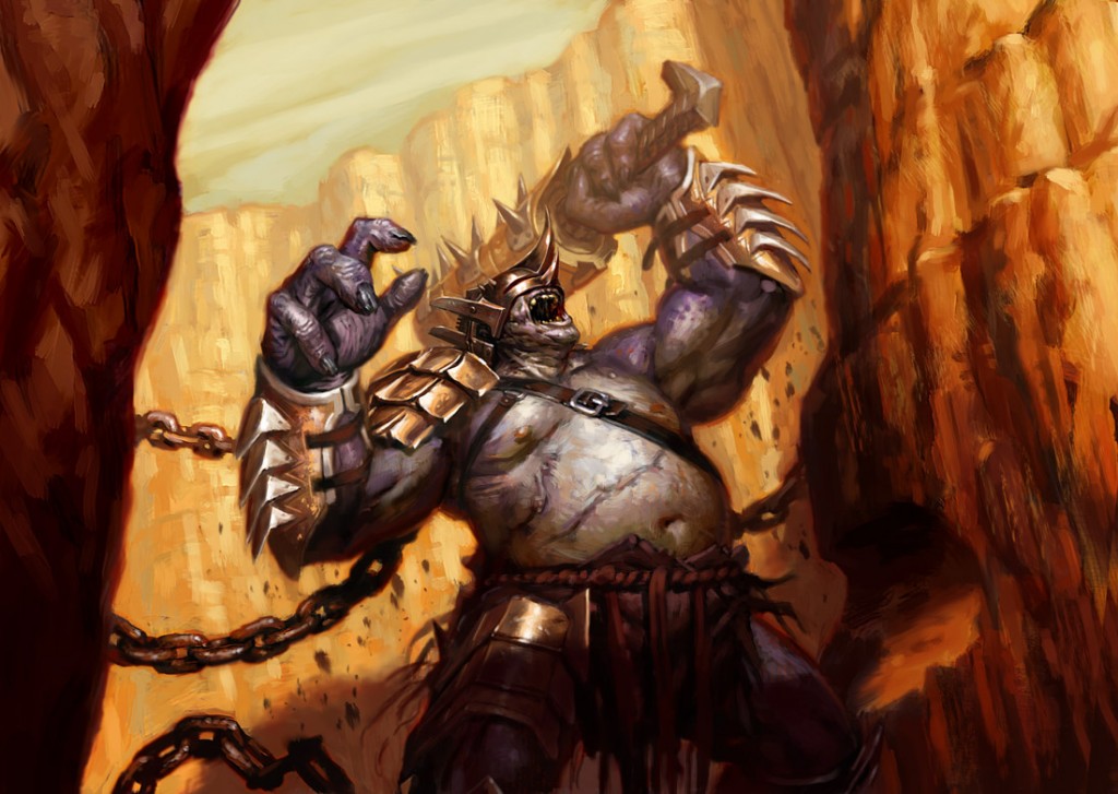 Ogre Sentry MtG Art from Rise of the Eldrazi Set by Eric Deschamps ...