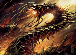 Caldera Hellion MtG Art from Shards of Alara Set by Raymond Swanland ...