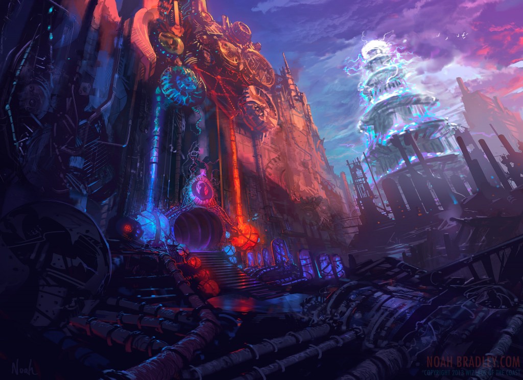 Izzet Guildgate MtG Art from Dragon's Maze Set by Noah Bradley - Art of ...