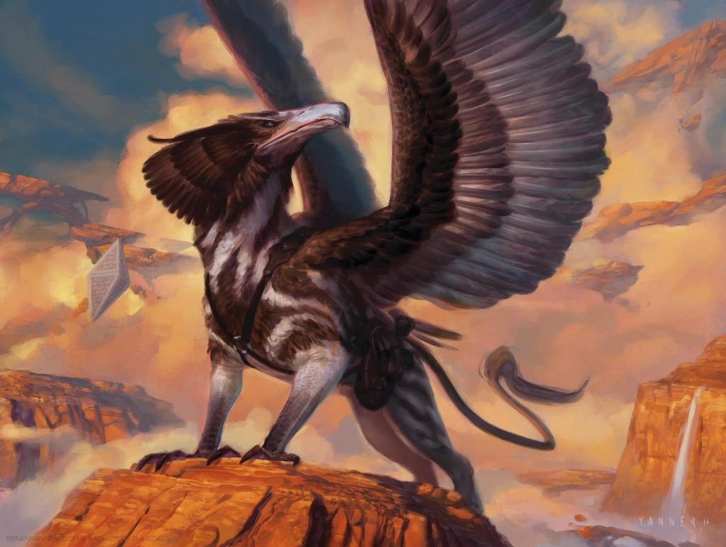 Courier Griffin MtG Art from Battle for Zendikar Set by Kieran Yanner ...