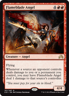 Flameblade Angel MtG Art from Shadows over Innistrad Set by Cynthia ...