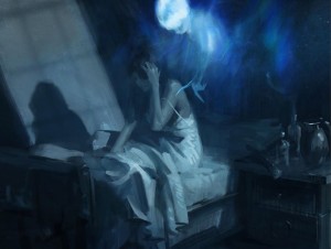 Startled Awake MtG Art from Shadows over Innistrad Set by Sean Sevestre ...