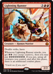 Lightning Runner MtG Art from Aether Revolt Set by Raymond Swanland ...