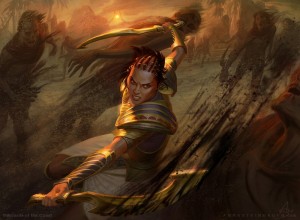 Blur of Blades MtG Art from Hour of Devastation Set by Anna Steinbauer ...