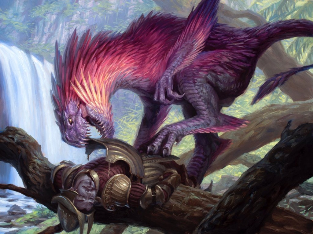 Ripjaw Raptor MtG Art from Ixalan Set by Ryan Pancoast - Art of Magic ...