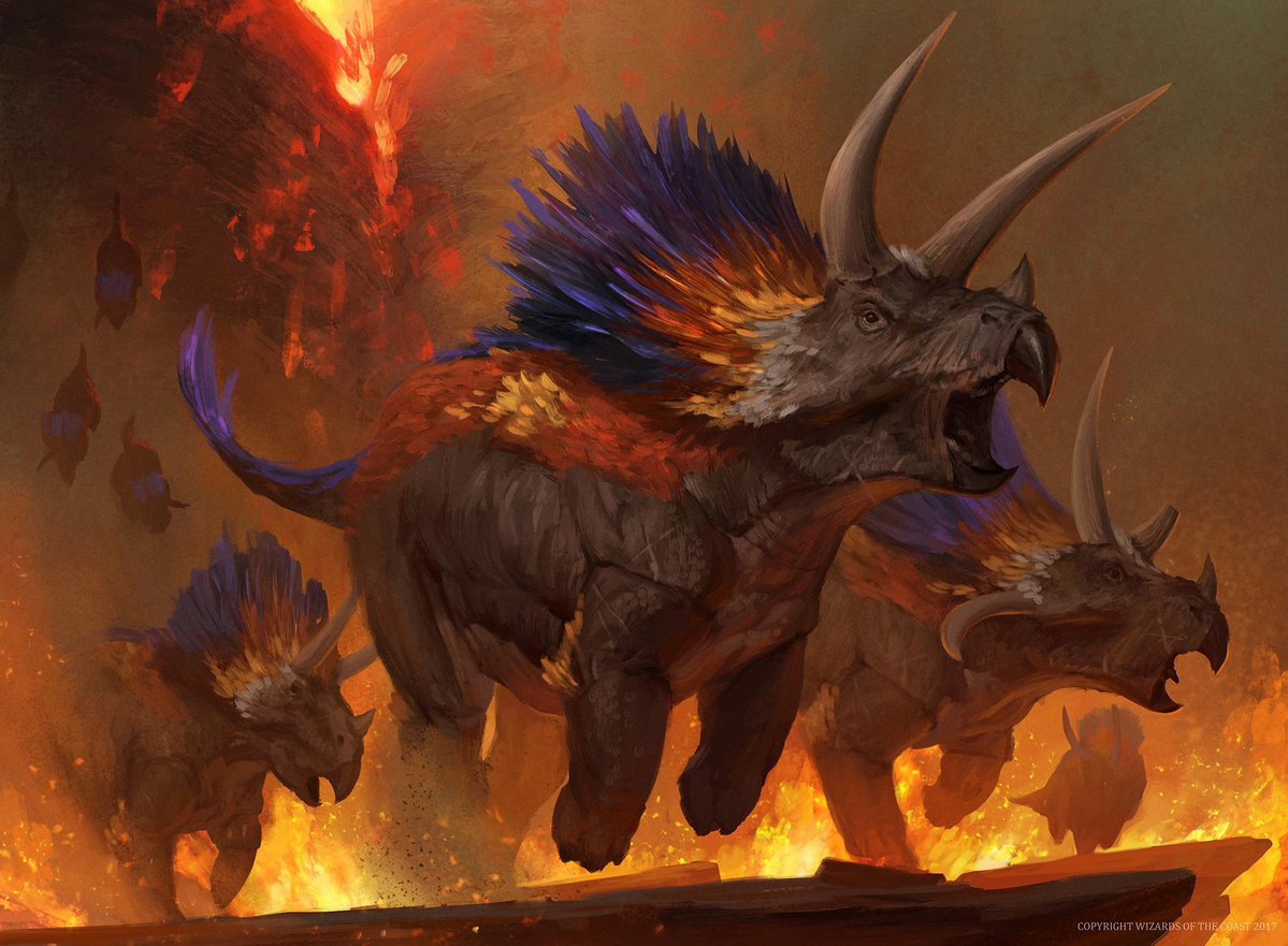 Dinosaur Stampede MtG Art from Ixalan Set by Bram Sels - Art of Magic ...