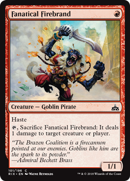 Fanatical Firebrand MtG Art from Rivals of Ixalan Set by Wayne Reynolds ...