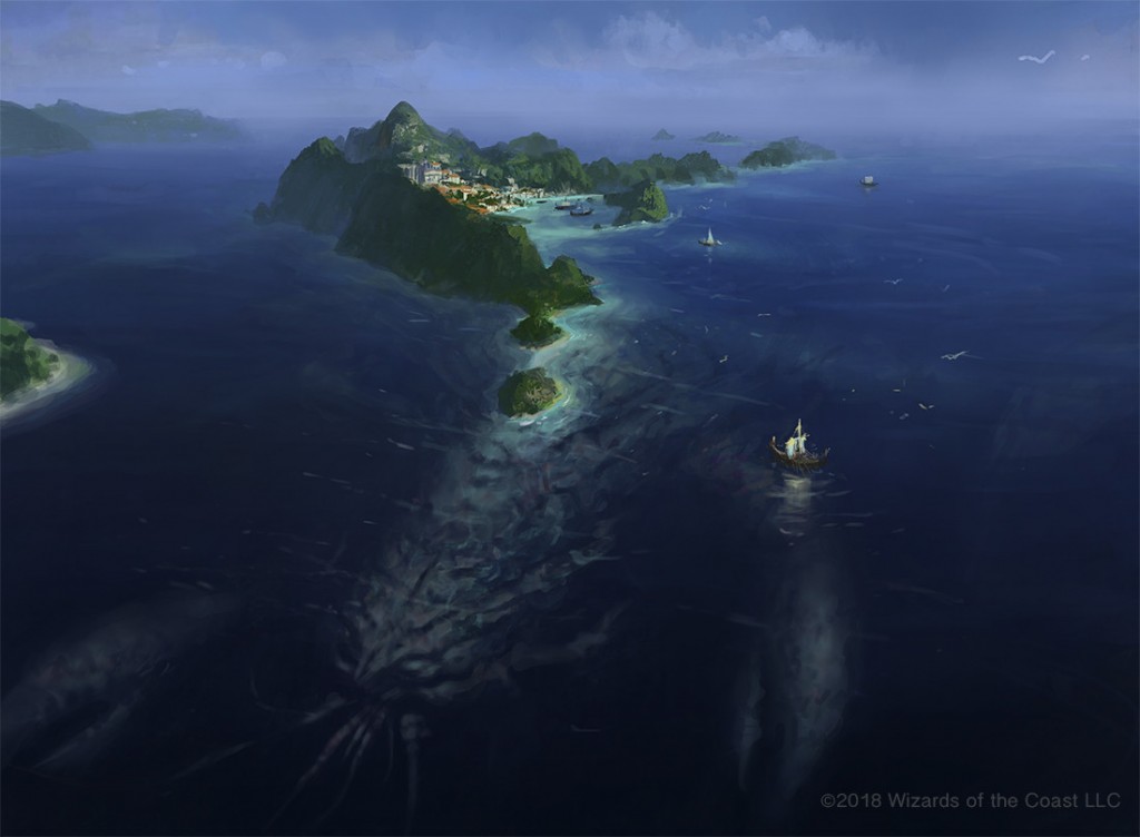 Arixmethes, Slumbering Isle MtG Art from Commander 2018 Set by Dimitar ...