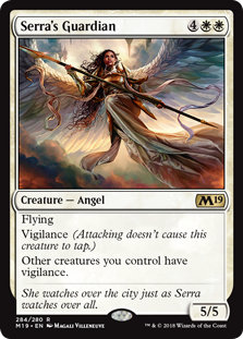 Serra's Guardian MtG Art from Core Set 2019 Set by Magali Villeneuve ...
