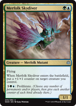 Merfolk Skydiver MtG Art from War of the Spark Set by Sara Winters ...