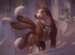 Mowu, Loyal Companion MtG Art from War of the Spark Set by Kimonas ...