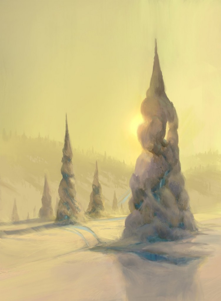 Snow-Covered Forest MtG Art from Modern Horizons Set by Titus Lunter ...