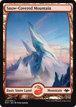 Snow-Covered Mountain MtG Art from Modern Horizons Set by Titus Lunter ...