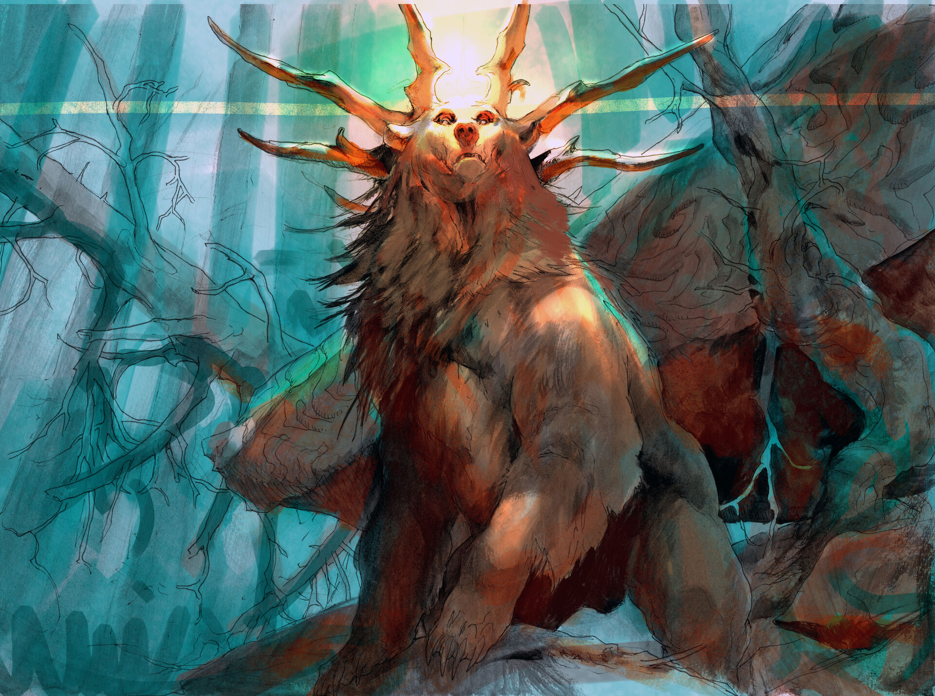 MtG Art: Ayula, Queen Among Bears from Modern Horizons Set by Jesper ...