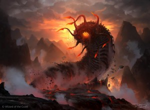 Tectonic Hellion MtG Art from Commander 2019 Set by Piotr Dura - Art of ...