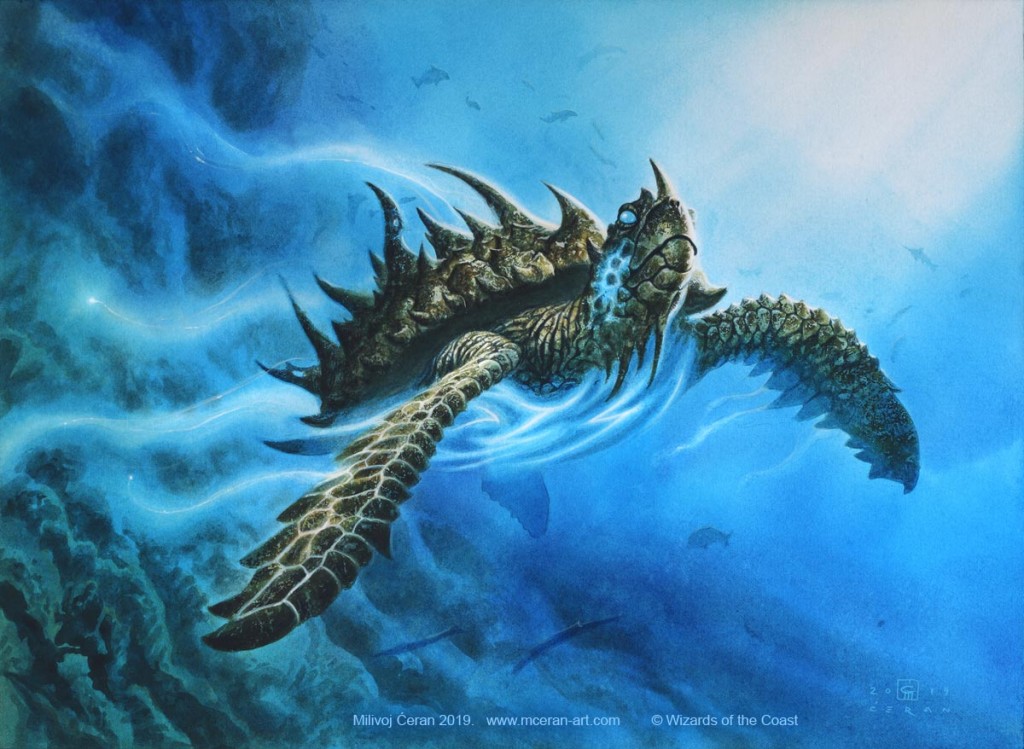 Aegis Turtle MtG Art from Ikoria Set by Milivoj Ceran - Art of Magic ...