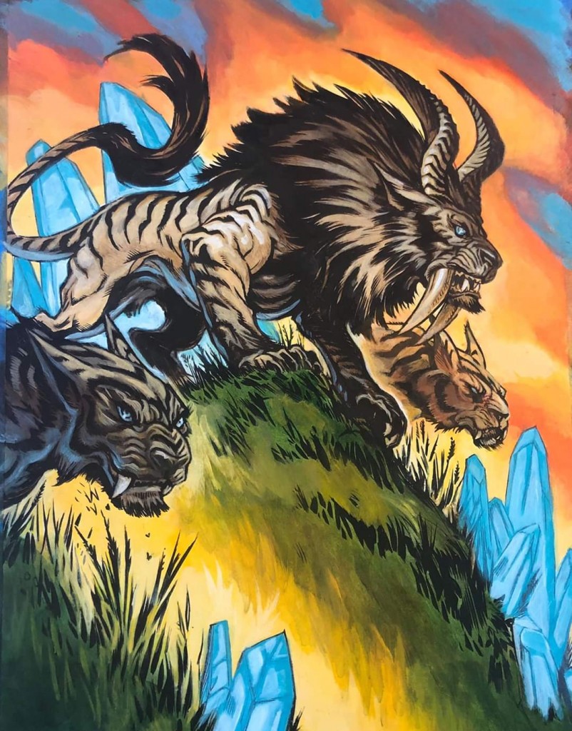Huntmaster Liger (Variant) MtG Art from Ikoria Set by Steve Ellis - Art ...
