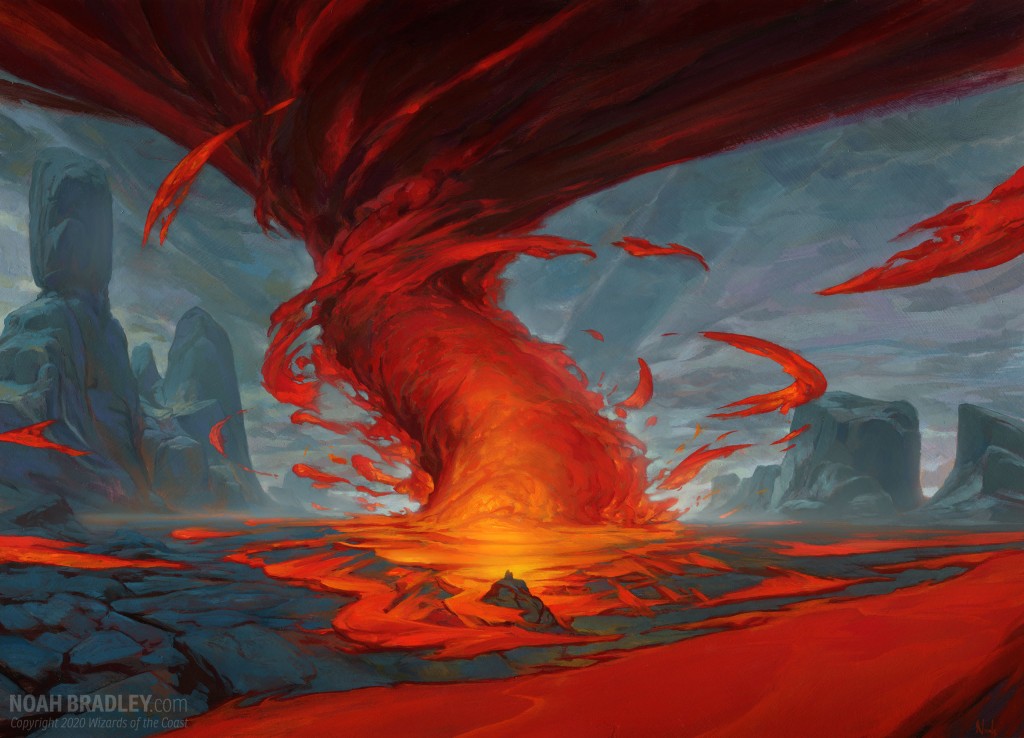Unpredictable Cyclone MtG Art from Ikoria Set by Noah Bradley - Art of ...