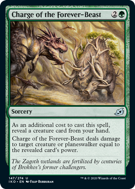 Charge of the Forever-Beast MtG Art from Ikoria Set by Filip Burburan ...