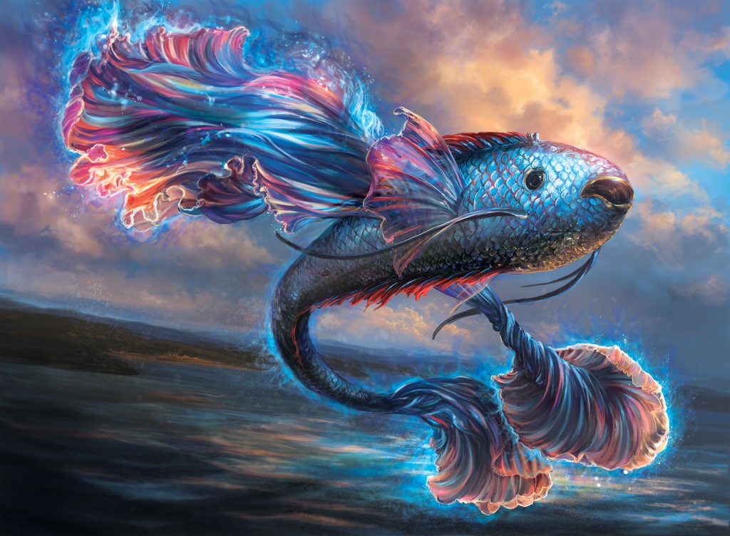 Mystic Skyfish MtG Art from Core Set 2021 Set by Alayna Danner - Art of ...