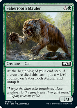 Sabertooth Mauler MtG Art from Core Set 2021 Set by Randy Vargas - Art ...
