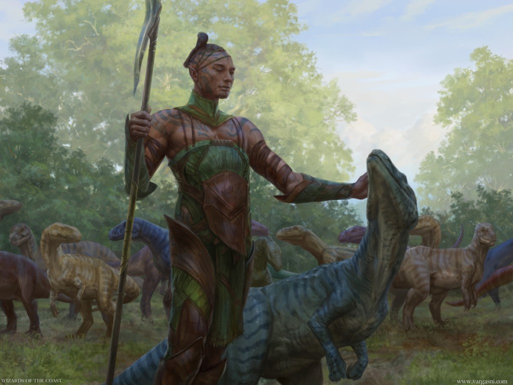 Allosaurus Shepherd MtG Art from Jumpstart Set by Randy Vargas - Art of ...