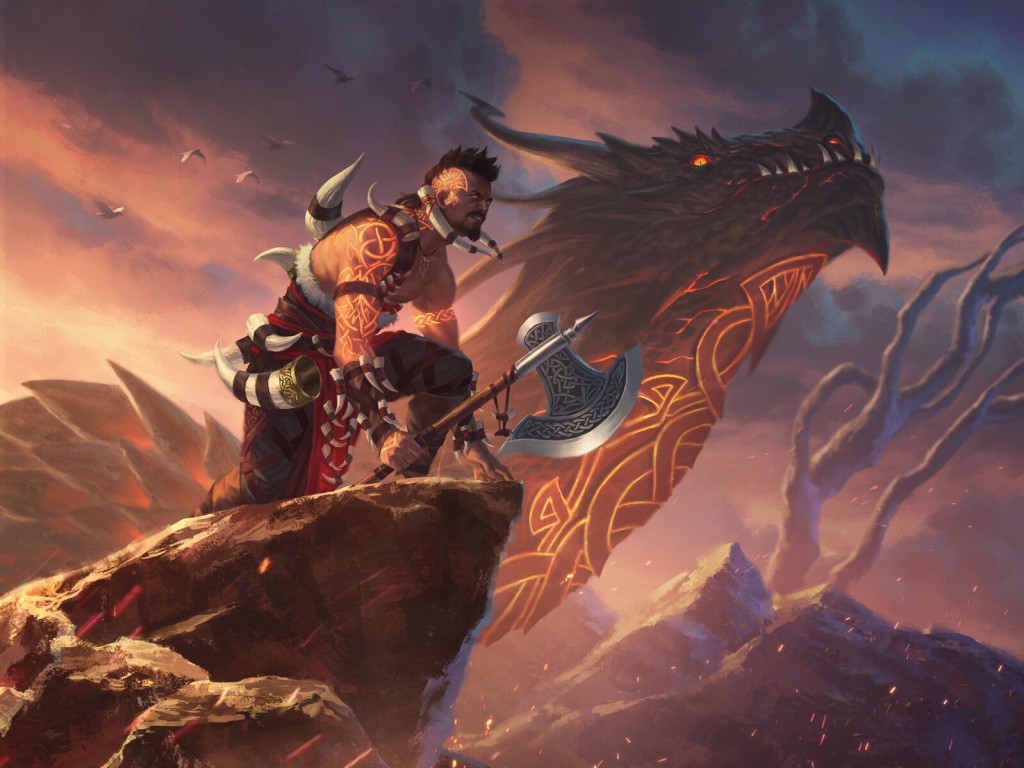 Dragonkin Berserker MtG Art from Kaldheim Set by Lie Setiawan - Art of ...