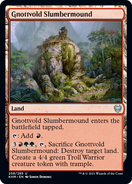 Gnottvold Slumbermound MtG Art from Kaldheim Set by Simon Dominic - Art ...