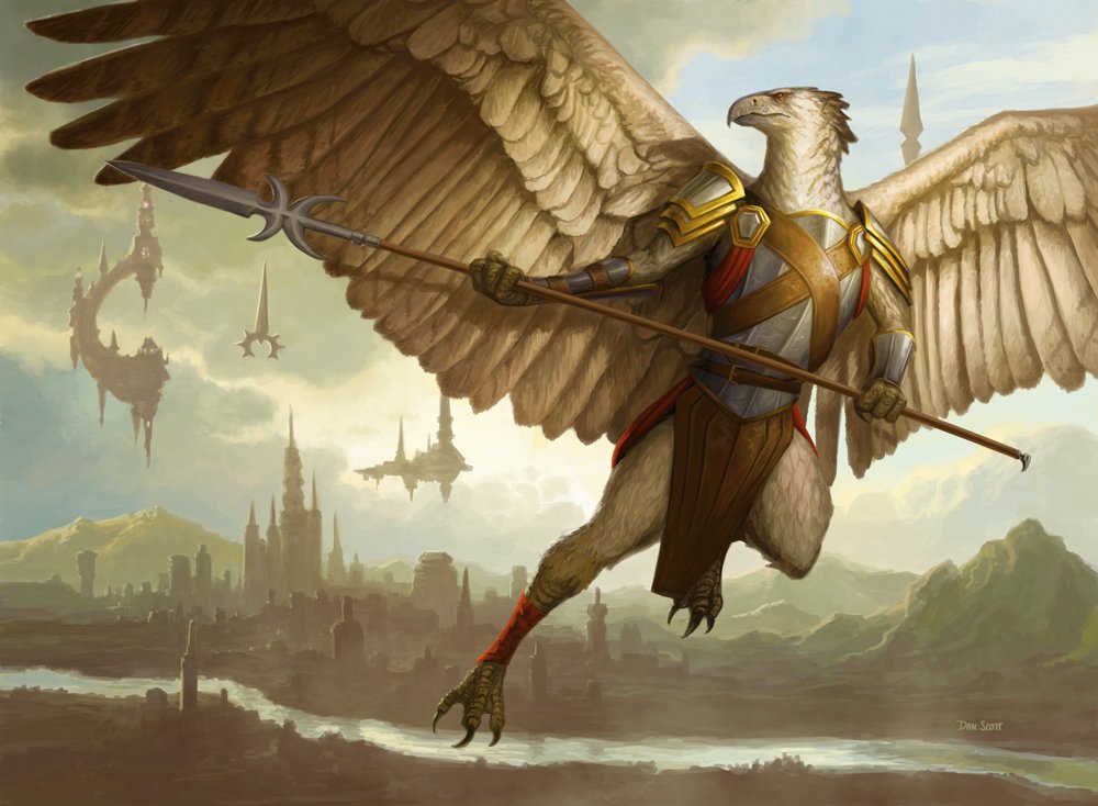 Aven Sentry MtG Art from Dominaria Set by Dan Scott - Art of Magic: the ...