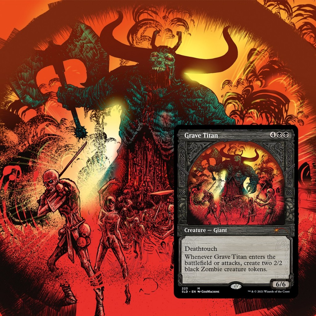 Grave Titan MtG Art from Secret Lair Set by Godmachine - Art of Magic ...