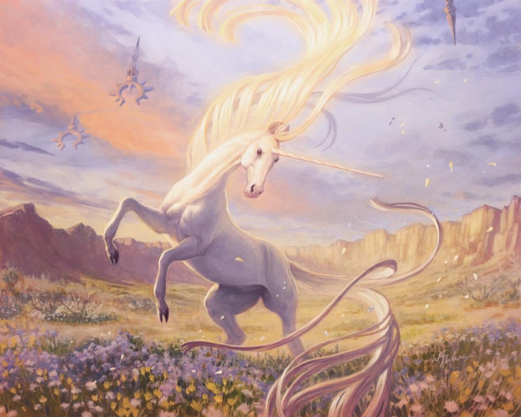 Mesa Unicorn MtG Art from Dominaria, Jumpstart Set by Winona Nelson ...