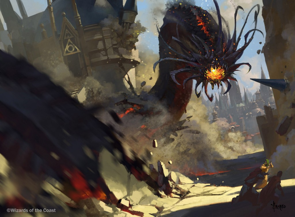 Devouring Hellion MtG Art from War of the Spark Set by Bayard Wu - Art of Magic: the Gathering