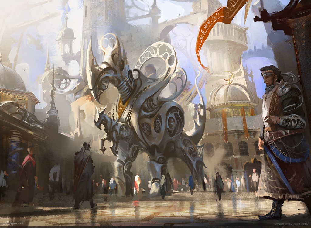 Iron League Steed MtG Art from Double Masters, Kaladesh Set by Darek ...
