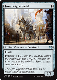 Iron League Steed MtG Art from Double Masters, Kaladesh Set by Darek ...