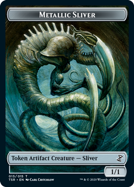 Metalic Sliver Token MtG Art from Time Spiral Remastered Set by Carl ...