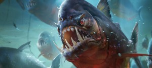 Moat Piranhas MtG Art from Core Set 2020 Set by Rudy Siswanto - Art of ...